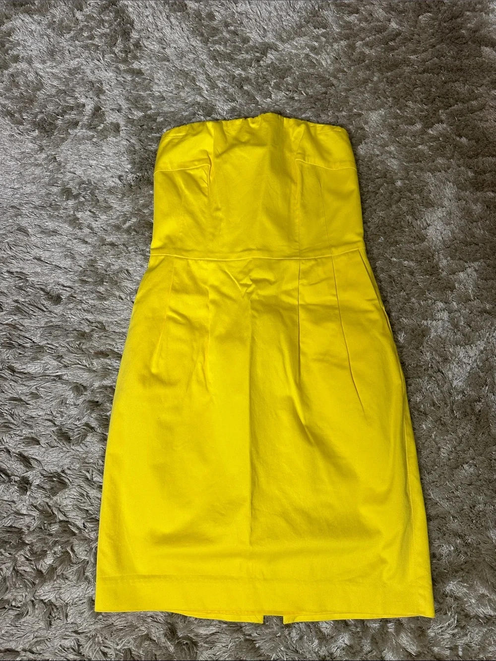Express | Dresses | Express Design Studio Strapless Lemon Yellow Midi ...